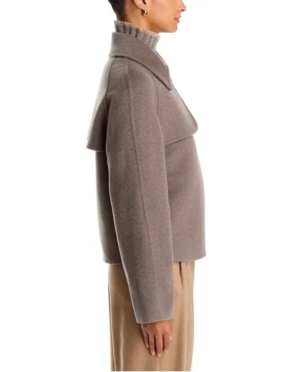 Fabiana Filippi Wool & Cashmere Double Trench Effect Short Top Coat