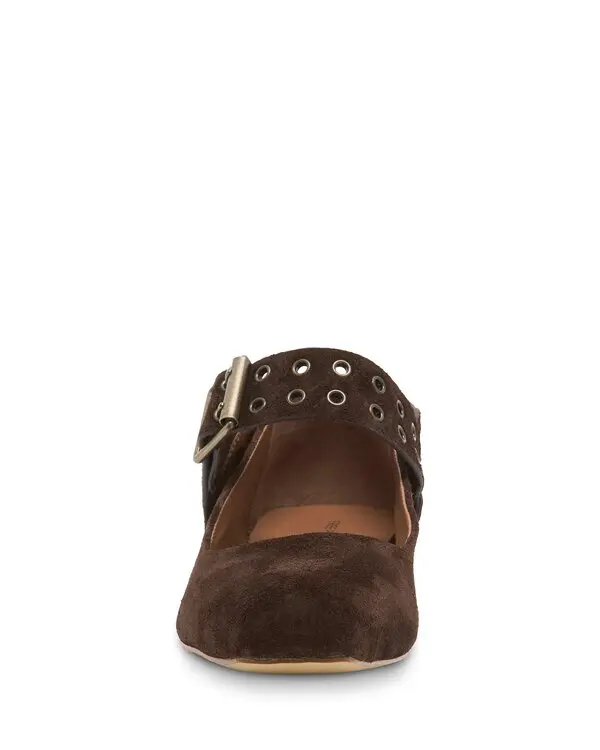 Free People Maggie Mary Jane Flats - Chocolate
