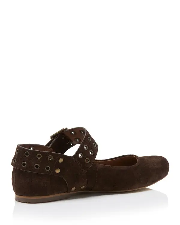 Free People Maggie Mary Jane Flats - Chocolate