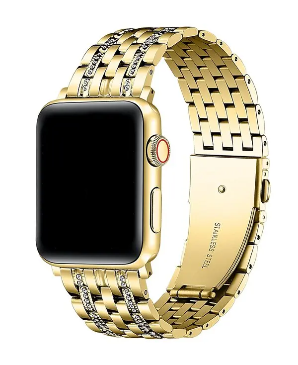 POSH TECH Remy Rhinestone Stainless Steel Link Band - Gold