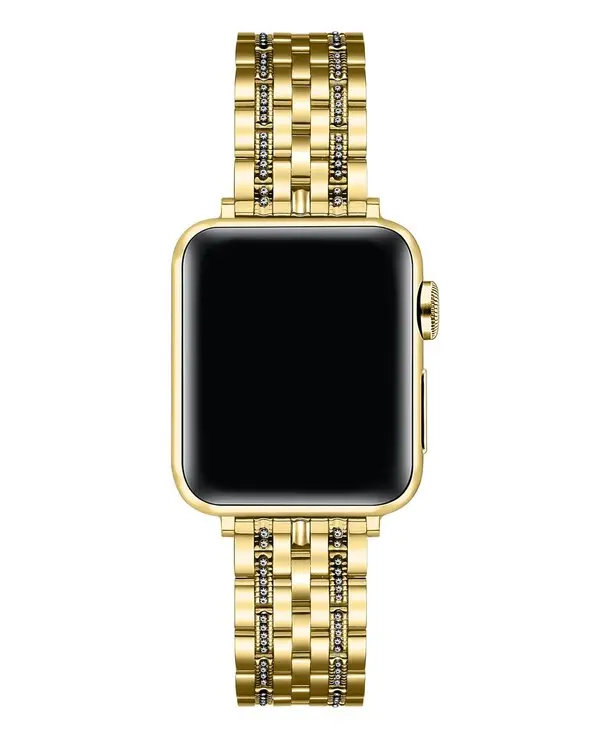 POSH TECH Remy Rhinestone Stainless Steel Link Band For Apple Watch - Gold