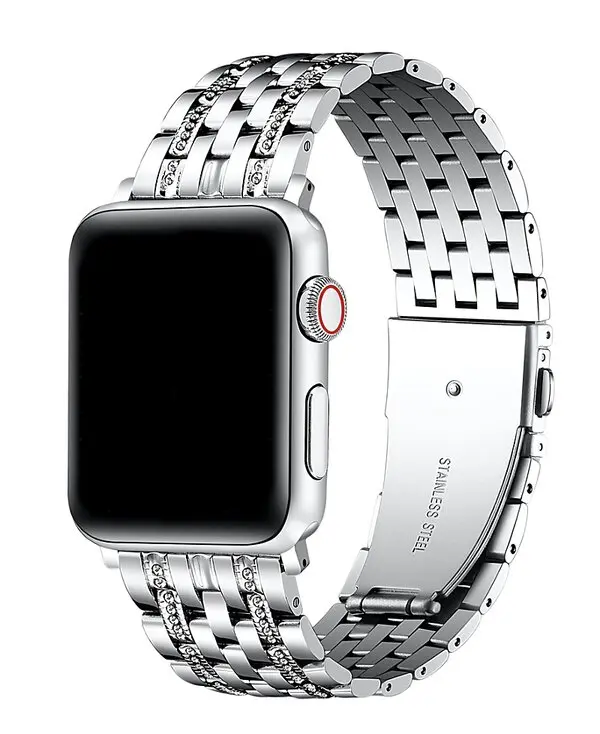 POSH TECH Remy Rhinestone Stainless Steel Link Band - Silver