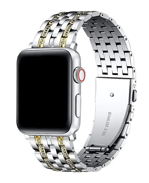 POSH TECH Remy Rhinestone Stainless Steel Link Band - Silver/gold