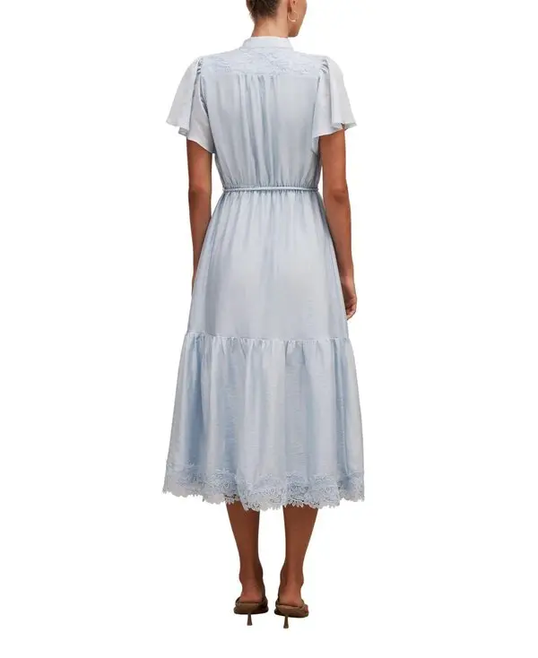EVER NEW Harriet Lace Button Midi Dress