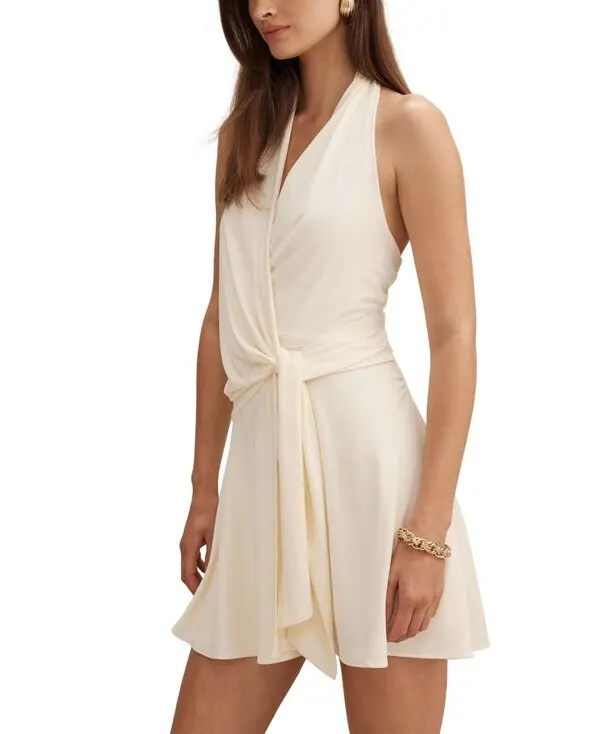 EVER NEW Aaliyah Wrap Halter Neck Mini Dress