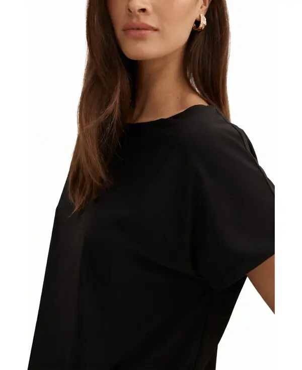 EVER NEW Kiara Tipped Draped Jersey Mini Dress