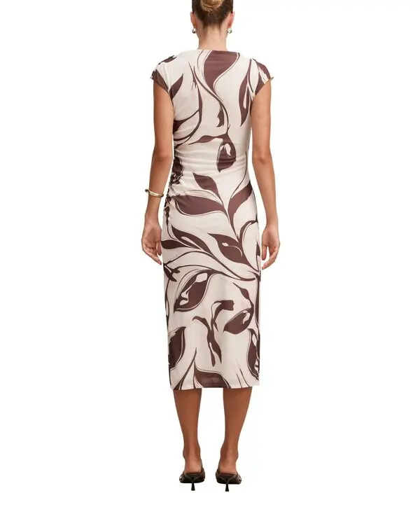 EVER NEW Emery Mesh Ruched Dress