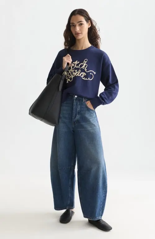 Scotch & Soda Ribbon Embroidered Logo Sweatshirt