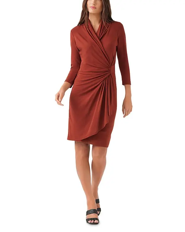 Karen Kane Faux Wrap Dress - Spice