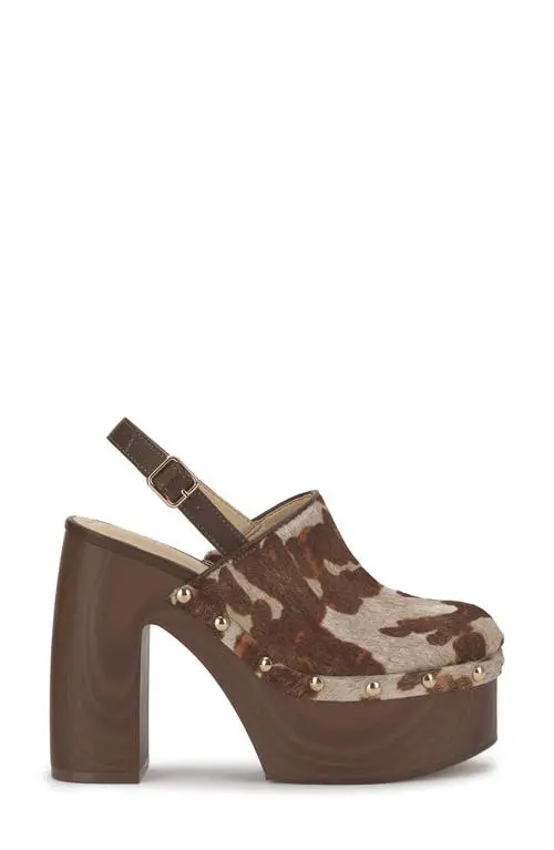 Jessica Simpson Cazea Genuine Calf Hair Slingback Platform Sandal