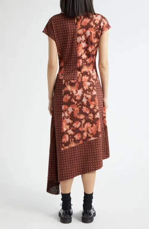 3.1 Phillip Lim Desert Flower Mixed Print Cotton Dress - Rust Multi