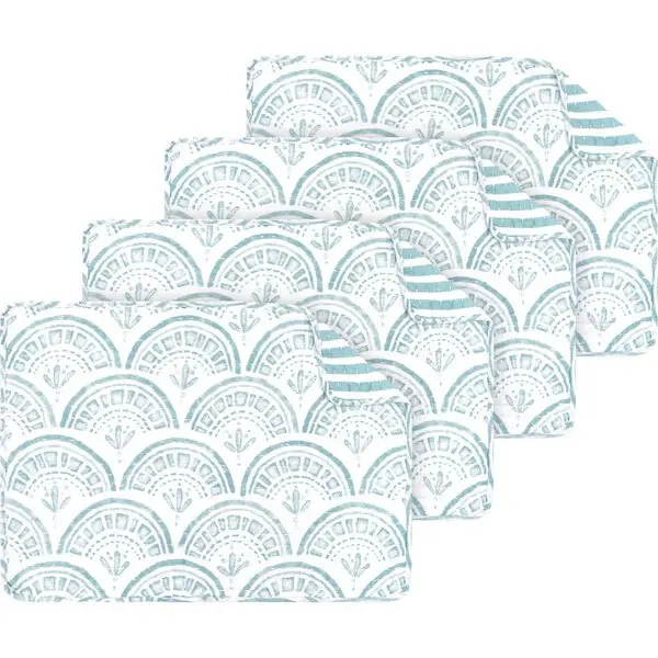 Carol & Frank Halsey Set Of 4 Placemats13" X 19 - Blue