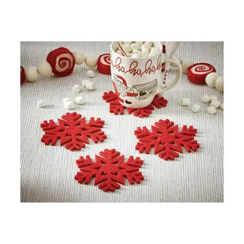 TAG Snowflake Coaster Set Of 4 For Winter Christmas Bar