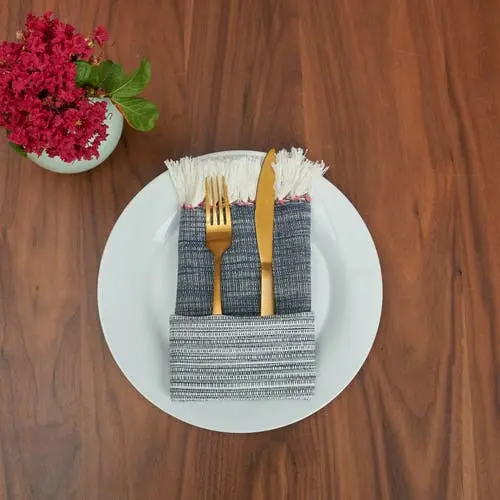 Carol & Frank Kerbey Indigo Napkin Set Of 4