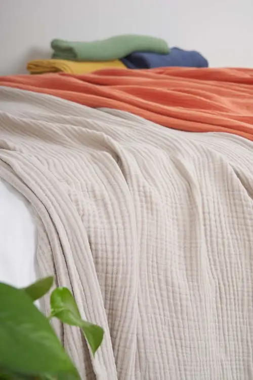Carol & Frank Ryker Melon Gauze Coverlet
