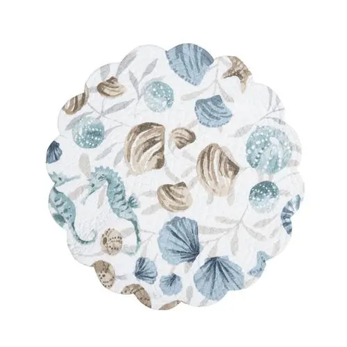 C&F HOME Coastal Shells Round Set Of 6 Placemats 17
