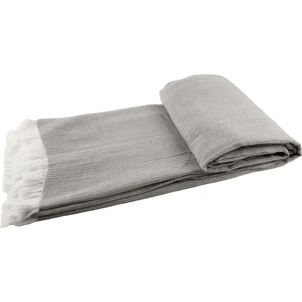 ELISABETH YORK Declan Ash 80" X 96" Throw Bed Blanket