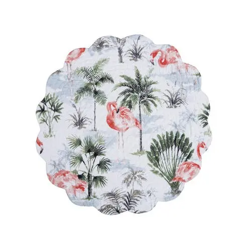 C&F HOME Flamingo Breeze Round Set Of 6 Placemats 17