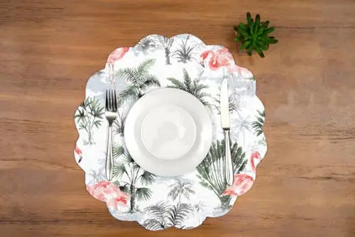 C&F HOME Flamingo Breeze Round Set Of 6 Placemats 17