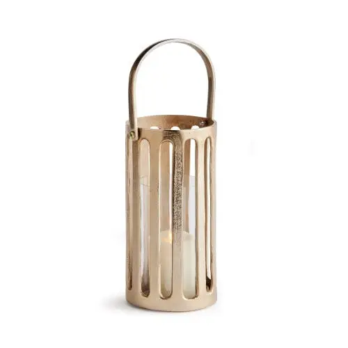 NAPA HOME & GARDEN Huxley Hurricane Candle Holder Short - Gold