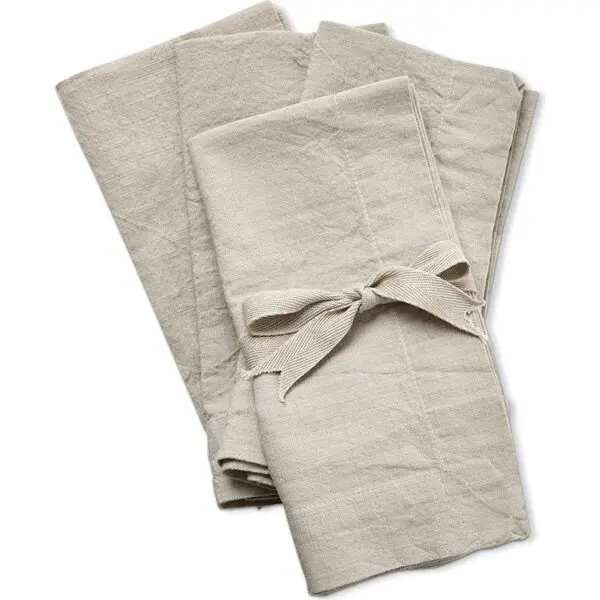 TAG Threads Slub Napkin Set Of 4 - Brown