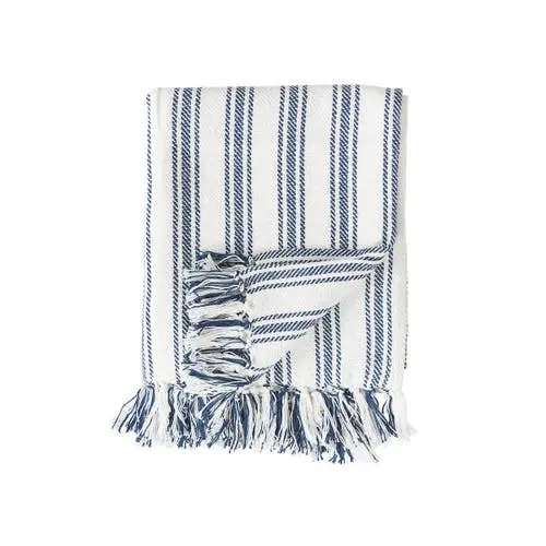 C&F HOME Ticking Stripe Cotton Throw Blanket 50" X 60