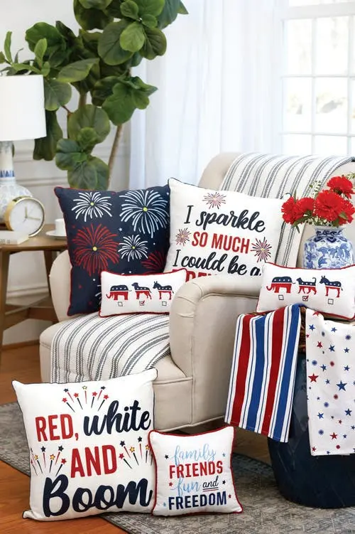 C&F HOME Ticking Stripe Cotton Throw Blanket 50" X 60