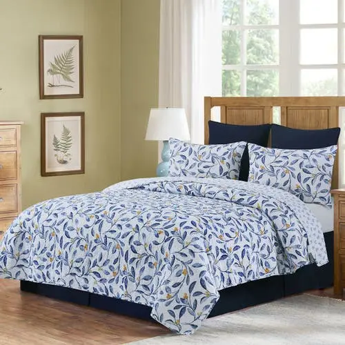 C&F HOME Laurelwood Flowers Cotton Blend Quilt Set