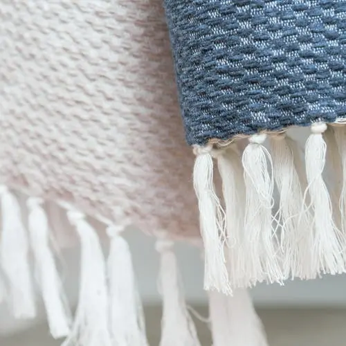 ELISABETH YORK Blythe Natural 50" X 70" Throw Blanket
