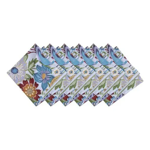 C&F HOME Calanthe Set Of 6 Cloth Napkins - Red