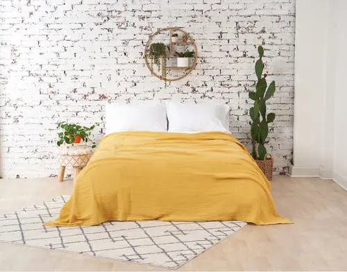Carol & Frank Ryker Dandelion Gauze Coverlet Bedspread