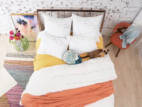 Carol & Frank Ryker Dandelion Gauze Coverlet Bedspread