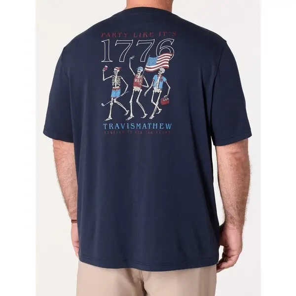 TRAVISMATHEW FIT BY DXL Big & Tall Summer Salute Graphic Tee - Total Eclipse