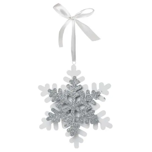 TRANSPAC Wood Christmas Snowflake Ornament