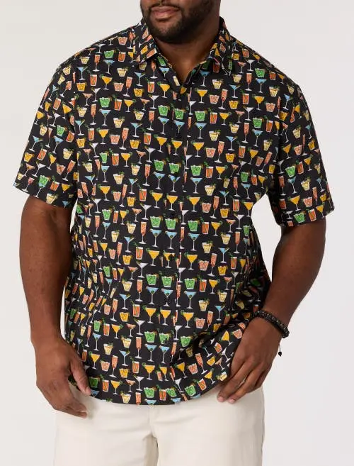 SYNRGY BY DXL Big & Tall Multi Drink Patterned Sport Shirt
