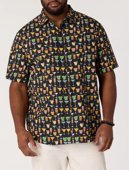 SYNRGY BY DXL Big & Tall Multi Drink Patterned Sport Shirt