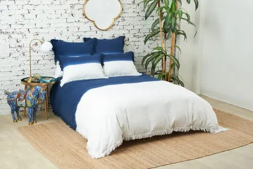 Carol & Frank Aster Two-tone Cotton Sham 20" X 26