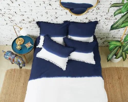 Carol & Frank Aster Two-tone Cotton Sham 20" X 26
