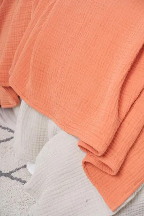 Carol & Frank Ryker Melon Gauze Coverlet Bedspread