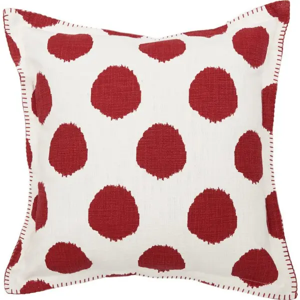 Carol & Frank Ruby Dot Printed Throw Pillow