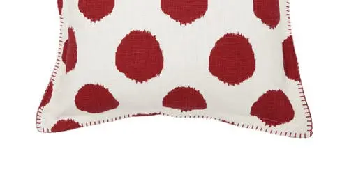 Carol & Frank Ruby Dot Printed Throw Pillow