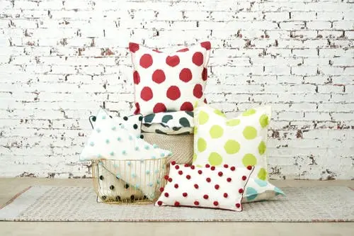 Carol & Frank Ruby Dot Printed Throw Pillow