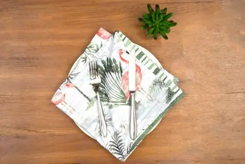 C&F HOME Flamingo Breeze Set Of 6 Cloth Napkins
