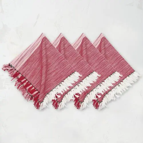 Carol & Frank Kerbey Ruby Napkins Set Of 4