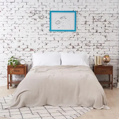 Carol & Frank Ryker Moonbeam Gauze Coverlet