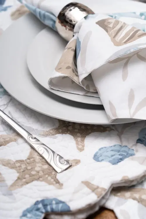 C&F HOME Coastal Shells Set Of 6 Cloth Napkins
