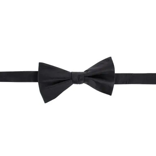 Trafalgar Sutton Solid Silk Bow Tie - Black