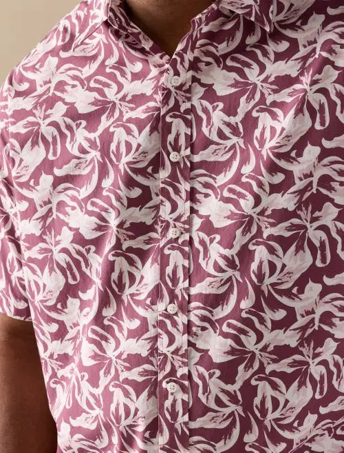 TRUE NATION BY DXL Big & Tall Floral Sport Shirt V3