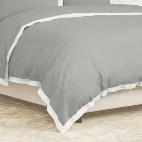 ELISABETH YORK Digby Pewter 100% Cotton Chambray Sham 20" X 36