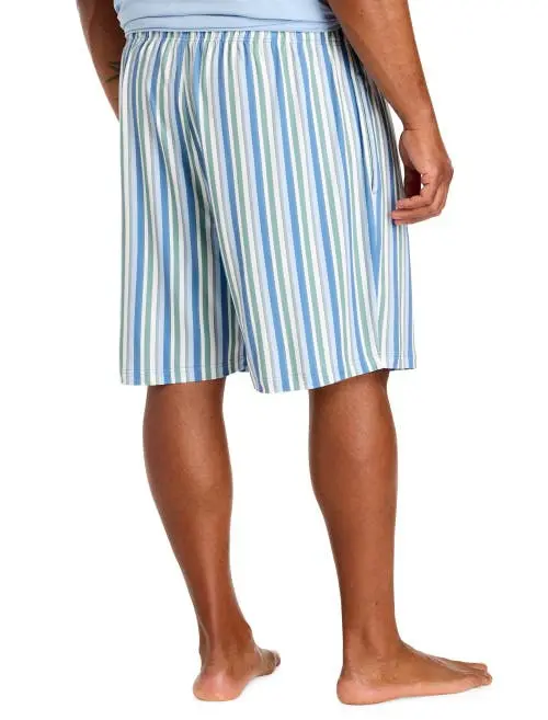 HARBOR BAY BY DXL Big & Tall Performance Striped Lounge Shorts